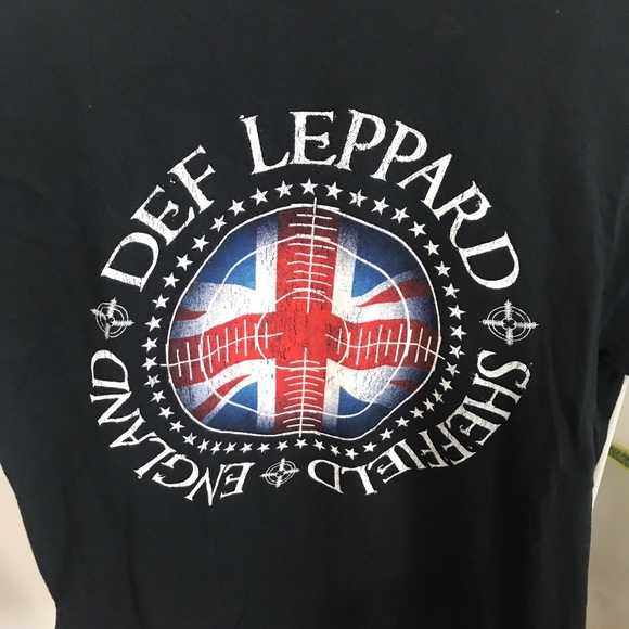 Def Leppard | Shirts | Def Leppard Black Tour Band Graphic Tshirt S ...